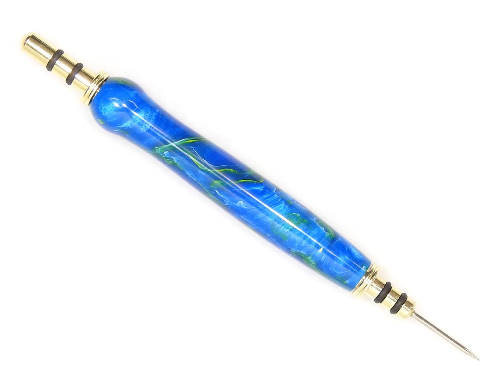 Handmade Seam Ripper and Sewing Awl - Sapphire Aqua Blue Emerald Green ...