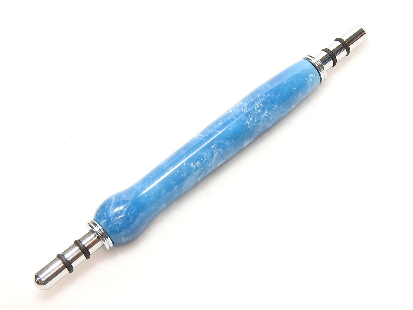Handmade Seam Ripper and Sewing Awl - Aqua Sky Blue w/ Silver Clouds ...