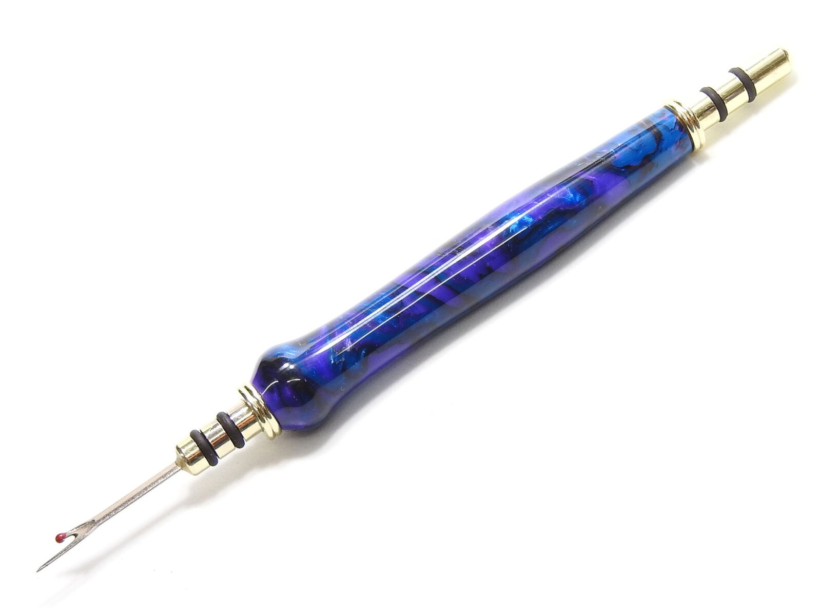 Handmade Seam Ripper and Sewing Awl - Sapphire Blue Amethyst Purple ...